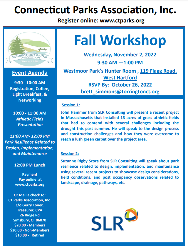 Connecticut Parks Association: Fall Workshop 2022